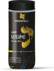 HIGHFIELD Hair Volumizing Powder Wax Strong Hold | Matte Finish | Non ...