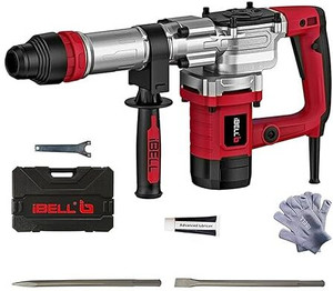 iBELL Demolition Hammer, 6.4Kg, Copper Armature, Impact 3700/min ...