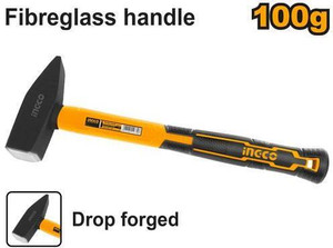INGCO HMHS81001 100gm Machinist Hammer with Fiberglass Handle Straight ...