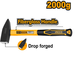 INGCO Machinist Hammer 2000g, Drop-forged Hammerhead, Unique Design ...