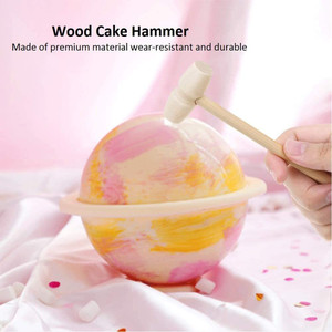 ZWINKO Mini Wooden Hammer for Chocolate Wooden Crab Mallets Dessert ...
