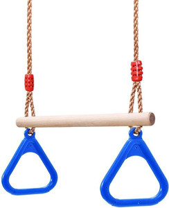 IRIS Playground Children's Wooden Trapeze Swing Bar Wooden Small Swing ...