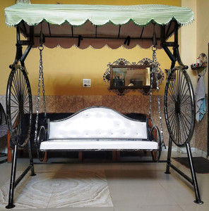 manzees Premium Wood & Wrought Iron Hammock, Swing, Garden Jhula ...