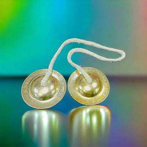 MAGA MART HAND CYMBALS BRASS MANJIRA PAIR WITH INDIAN 3 INCH DIAMETER ...
