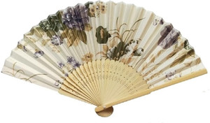 AuM Foldable Floral Print Multicolor Hand Fan Price in India - Buy AuM ...