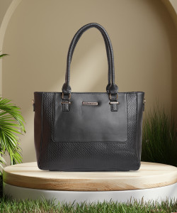 Buy Caprese Women Black Tote Black Online @ Best Price in India ...