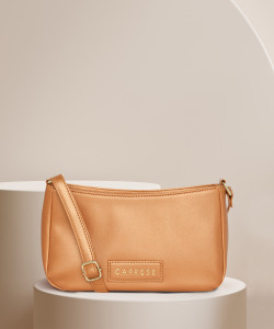Buy Caprese Women Gold Sling Bag METALLIC DULL GOLD Online @ Best Price ...