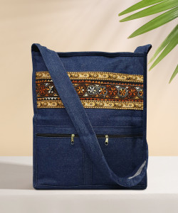 Buy BLOOMTAIL Men & Women Brown Messenger Bag BLUE, BROWN Online @ Best ...