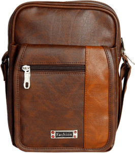 Buy Kavsun Men & Women Brown Sling Bag Black Online @ Best Price in ...