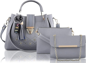 Buy Fargo Women Grey Hand-held Bag grey Online @ Best Price in India ...