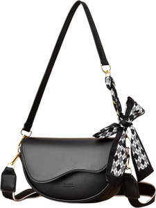 Buy ZELION Women Black Sling Bag Black 1 Online @ Best Price in India ...