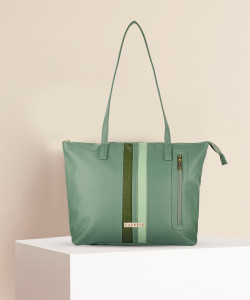 Buy Caprese Women Green Tote Dull Green Online @ Best Price in India ...