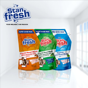 Stan-Fresh Liquid Hand Wash Refill Pouch - Neem,Mint,Sandal Hand Wash ...