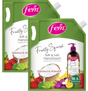 Fem Fruity Squash Liquid Handwash-Pack of 2 | Enriched With Goodness Of ...