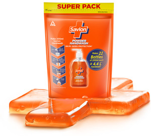 Savlon Powder-to-Gel Handwash Refill Super Pack|Makes 4.4L Handwash ...
