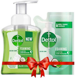 Dettol Foaming Aloe Coconut 10* Better Germ Protection Hand Wash Bottle ...