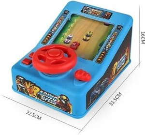NEWERAHIT Racing Game Toy with Electric Steering Wheel with Music ...