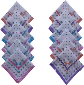 Heart Home Handkerchiefs|Soft Cotton Colorful Flower Print Hankies ...