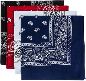 Good Shopkeeper Black, Red, White and Dark Blue paisley ...