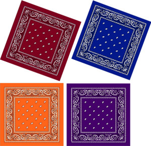 LOHAGARH TREND Paisley Print Handkerchief ["Maroon","Blue","Orange ...