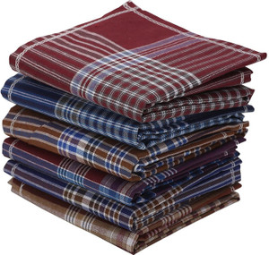 NIFTER Multicolor Men's 100% pure Cotton checks Handkerchief ...