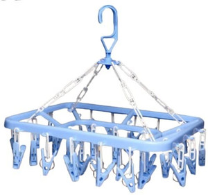 UNITYSALES 32 Clip Hanger, Square Shaped Cloth Clips Plastic Tie Hanger ...