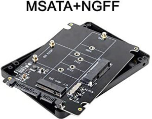 Lynacz M.2 SATA Enclosure,M.2 SSD to 2.5 inch SATA Adapter with Case, B ...
