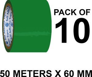 VCR Green Color Tape 50 Meter Length 60mm/2.5" Width 10 Rolls 50 m ...