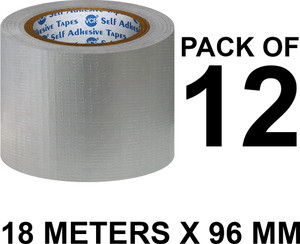 VCR Grey 18 Meters in Length 96mm / 4" Width 12 Rolls Per Pack Heavy ...