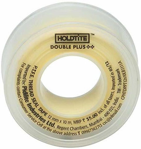 Holdtite Pidilite Teflon Tape for Pipe Fittings Plumbing Aquarium (12mm ...