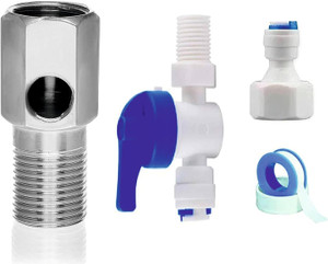 Aameria RO Brass Inlet Valve Set of ¼inch with PVC Connector for RO ...