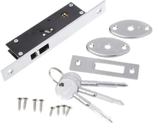 EBCO Hook Door Lock Set with 3 Keys, Stainless Steel, Secured,Pack of 1 ...