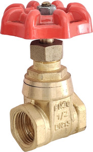TMIS DN15 Brass Gate Valve 1/2 inch 15mm Female Thread Heavy Brass ...
