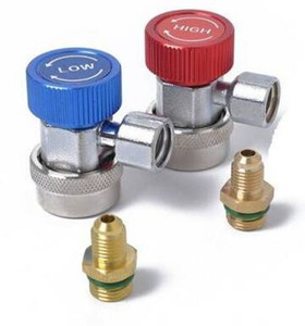 TOOLBUX Car 90 Degree AC Air Conditioner High Low Quick Coupler Adapter ...