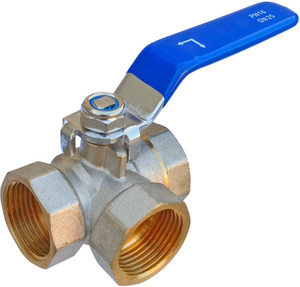 ESEKSAFAR Heavy Duty 3-Way Female Ball Valve 1 inch BSP Thread Forged ...