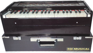 SG MUSICAL Tuning A440 Hz Folding Harmonium with 42-Keys,7 Bellow, Two ...
