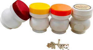 Linaa Pack of Red, Yellow, Orange and White Liquid Chandan Set with ...