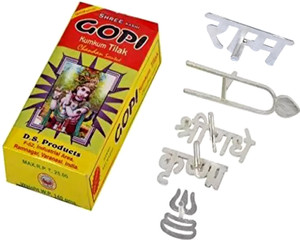 ANVIKA 5 STAMP Forehead Tilak Stamp Metal Stamp With Original Gopi ...