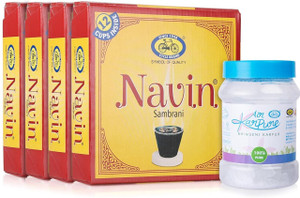 Cycle Pure Navin Sambrani Cups (48 pcs) + Bhimseni Pure Camphor ...