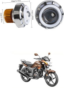 PECUNIA High/Low Beam LED Projector Lens Dual Angel Devil Eye Head Lamp ...