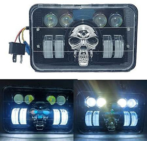 kaushikshope Skull Ghost Style LED Headlight Hi/Low Beam Light For Hero ...
