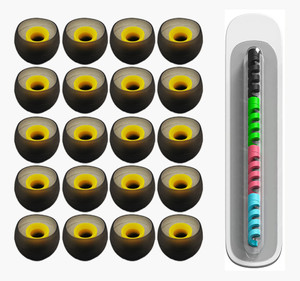 DEFENDER HUB Silicone Rubber Earbuds Tips, Eartips, Earpads 20 Buds ...