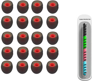 ROVAN MART Silicone Rubber Earbuds Tips, Eartips, Earpads ( 20 Pcs ...