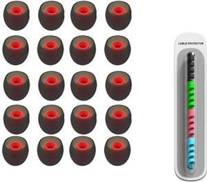 DEFENDER HUB Silicone Rubber Earbuds Tips, Eartips, Earpads ( 20 Pcs ...