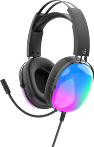 iGear Falcon Gaming headset with RGB lights, 50mm drivers, Black Wired ...