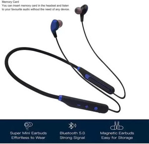 NICK JONES Wireless in Ear Bluetooth Neckband with ENC Mic Bluetooth ...