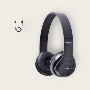 TWS Wireless Over-Ear Headphones with Aux Jack and Protein Leather Ear ...