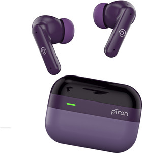 PTron BudSENS 1 ANC 28dB, 60Hrs Playback,Quad Mic ENC Calls Bluetooth ...