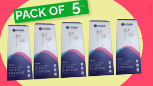 ICHER EARPHONE PACK OF FIVE Wired Price in India - Buy ICHER EARPHONE ...