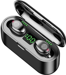 TechBuddy Exclusive Earbuds F9 Wireless with Power Bank LED Display ...